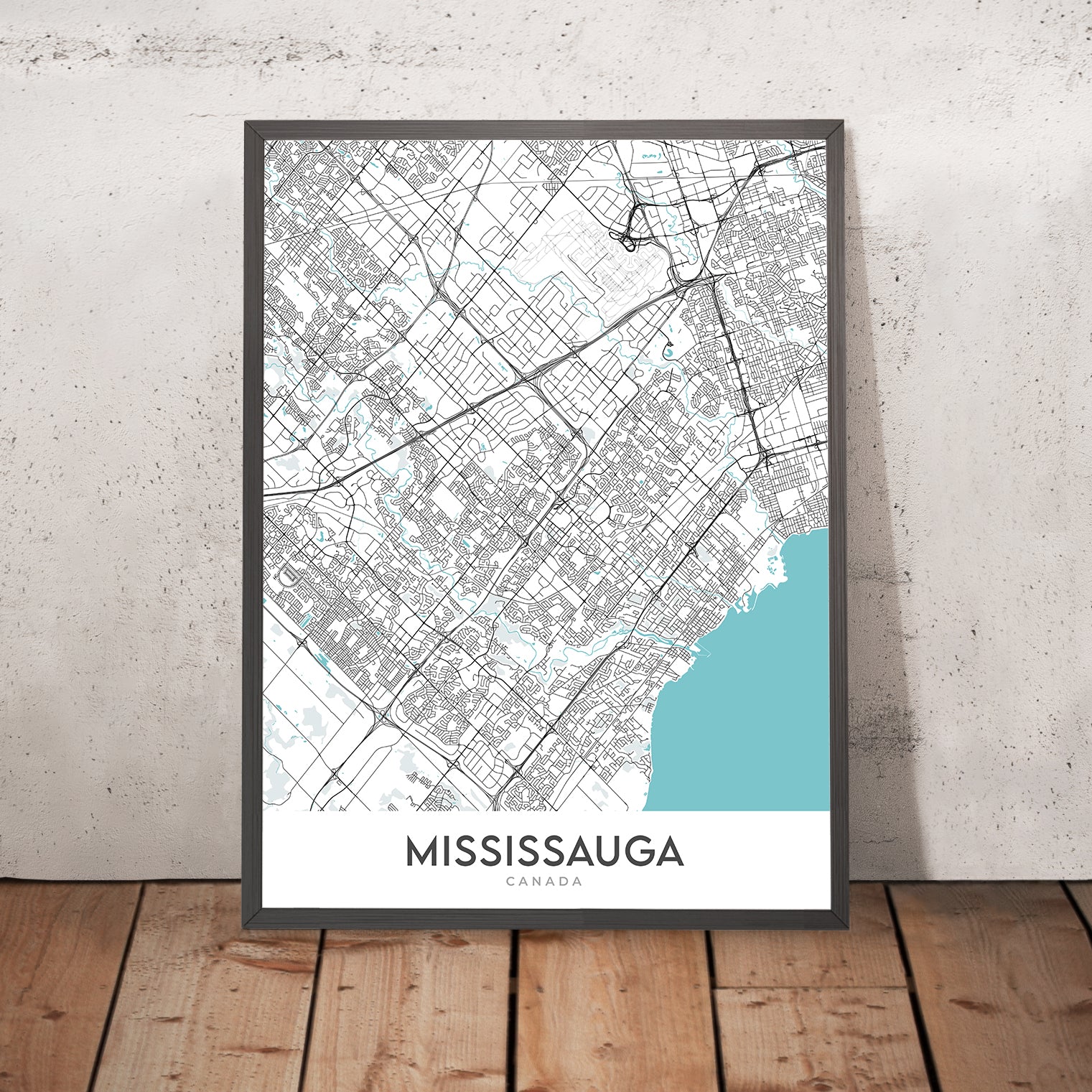 Modern City Map of Mississauga, Canada: City Centre, Streetsville, Por ...