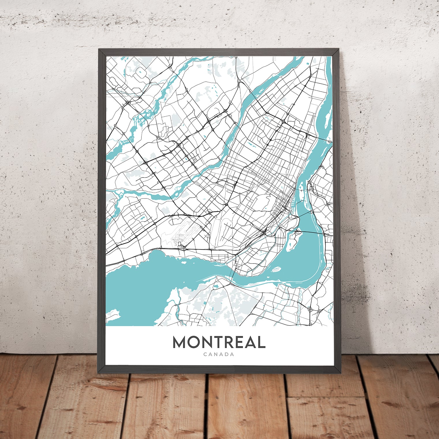 Mapa moderno de la ciudad de Montreal, Canadá: Mount Royal, McGill, Es ...