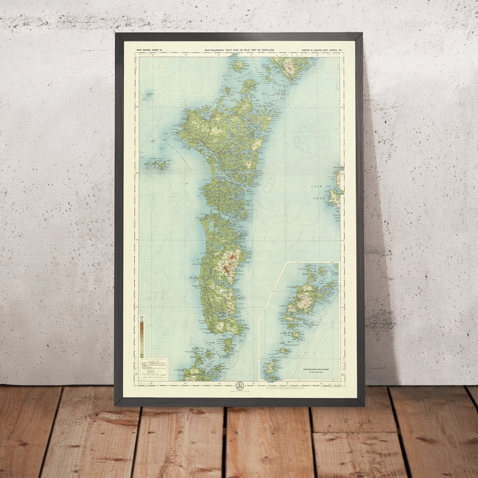 Old OS Map of North & South Uist, Outer Hebrides by Bartholomew, 1901 ...