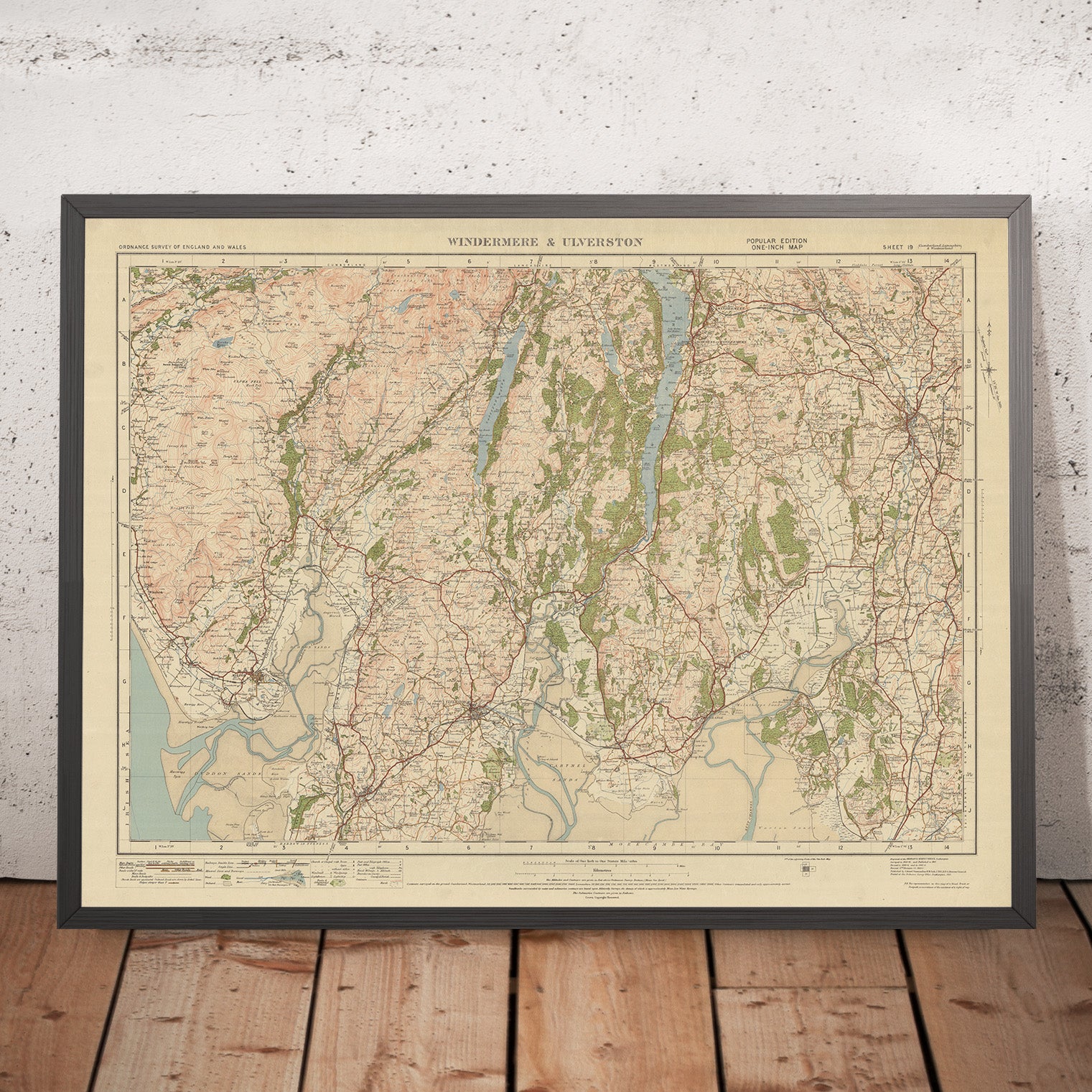 Old Ordnance Survey Map, Sheet 19 - Windermere & Ulverston, 1925: Dalt ...