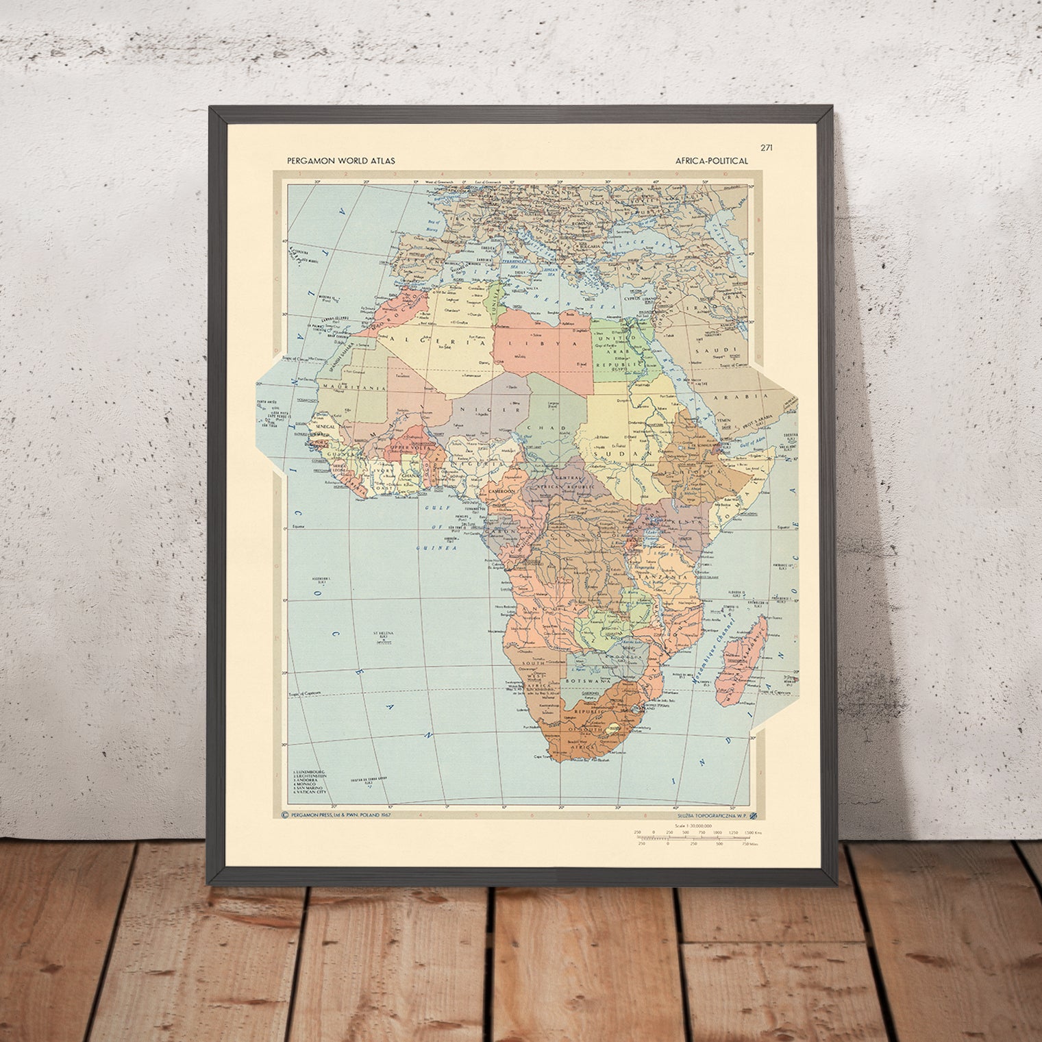 Old Political Map of Africa, 1967: Continental Geopolitical Climate At ...