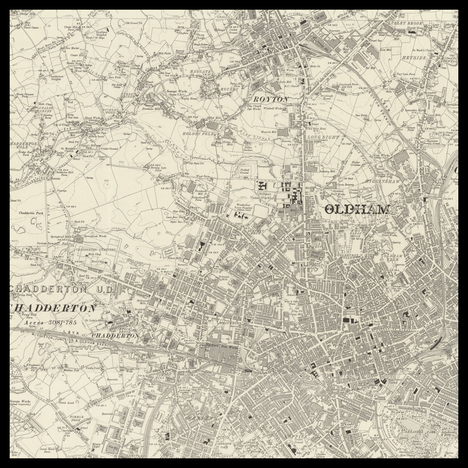 Personalised Old Map of Middleton – The Unique Maps Co.