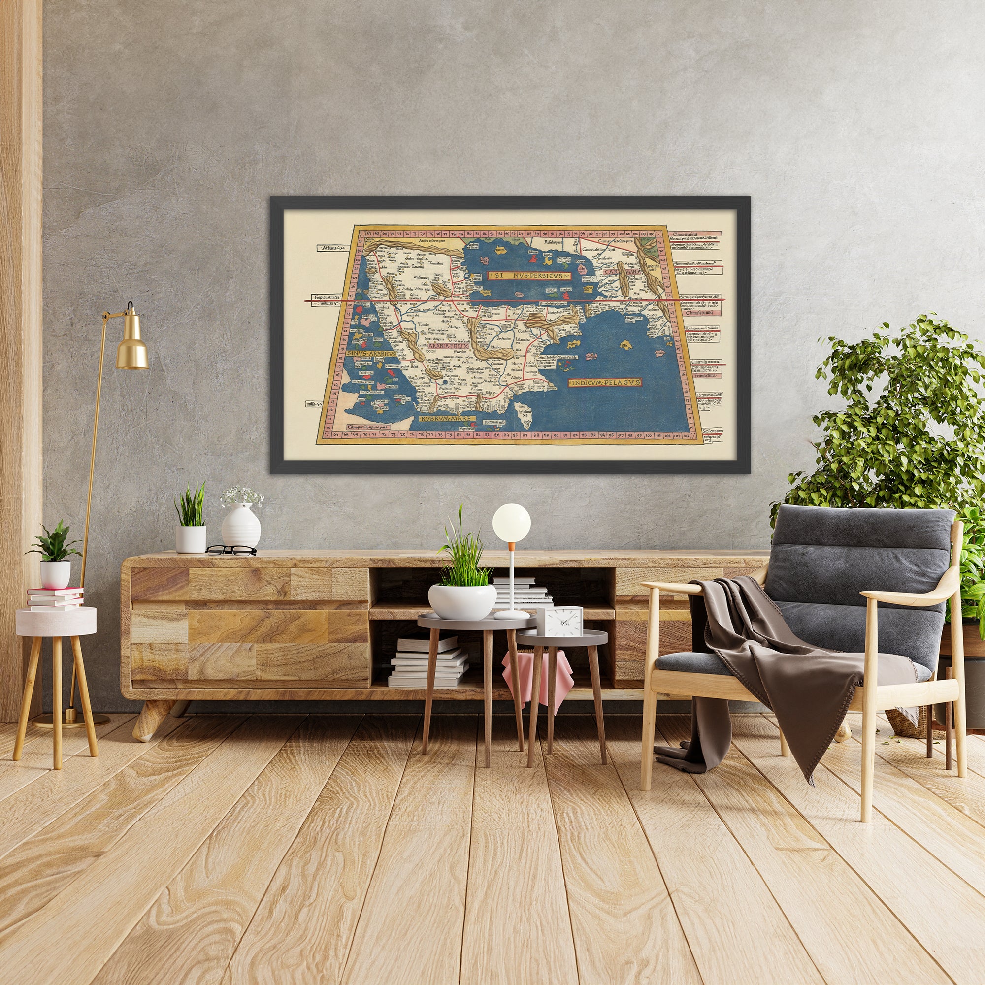 Ancient Map of the Arabian Peninsula by Ptolemy, 1482: Arabia Felix, R ...