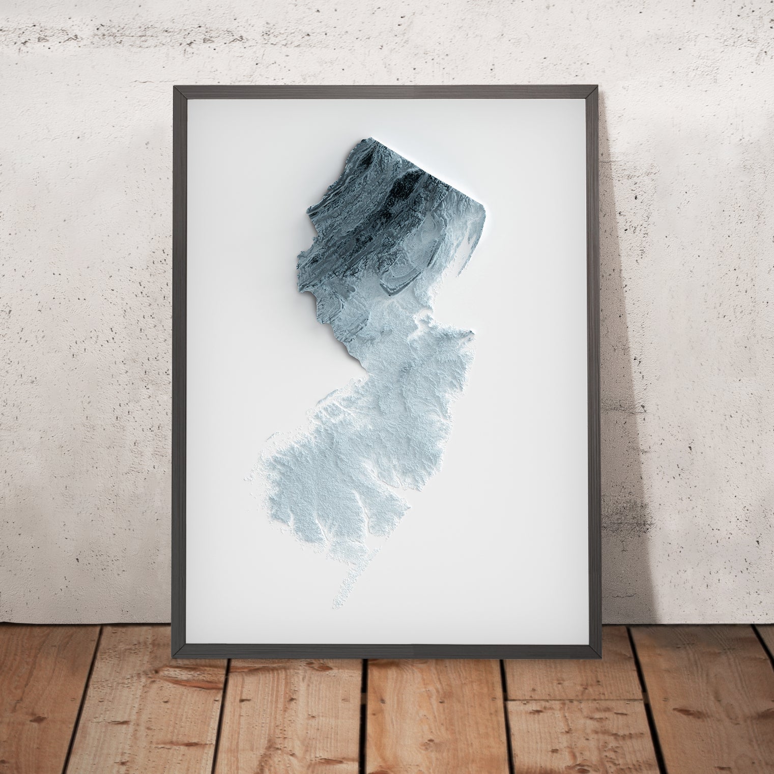 New Jersey Topographic 3D Relief Map – The Unique Maps Co.