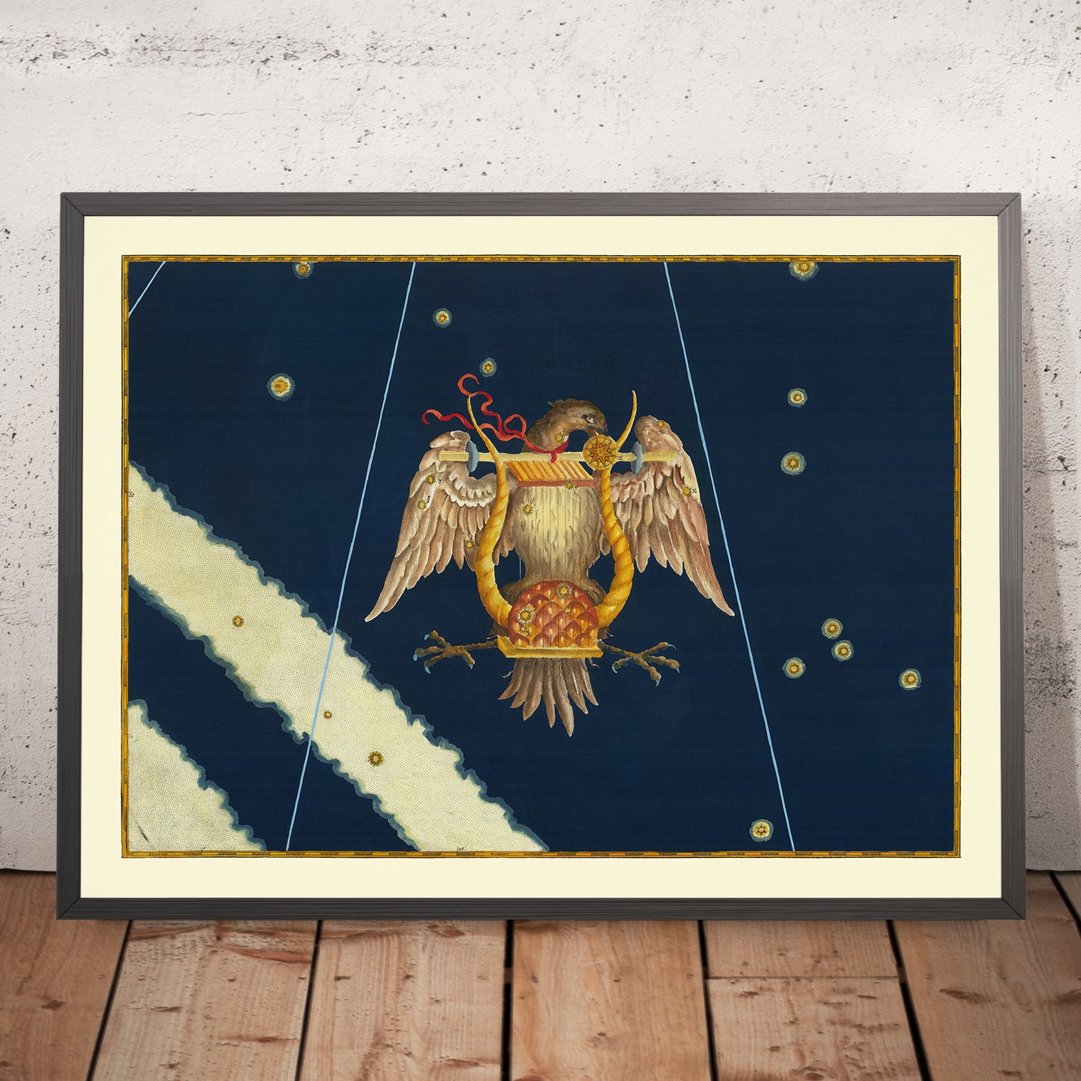 Old Star Map of Lyra by Johann Bayer, 1603 - Celestial Constellation C ...