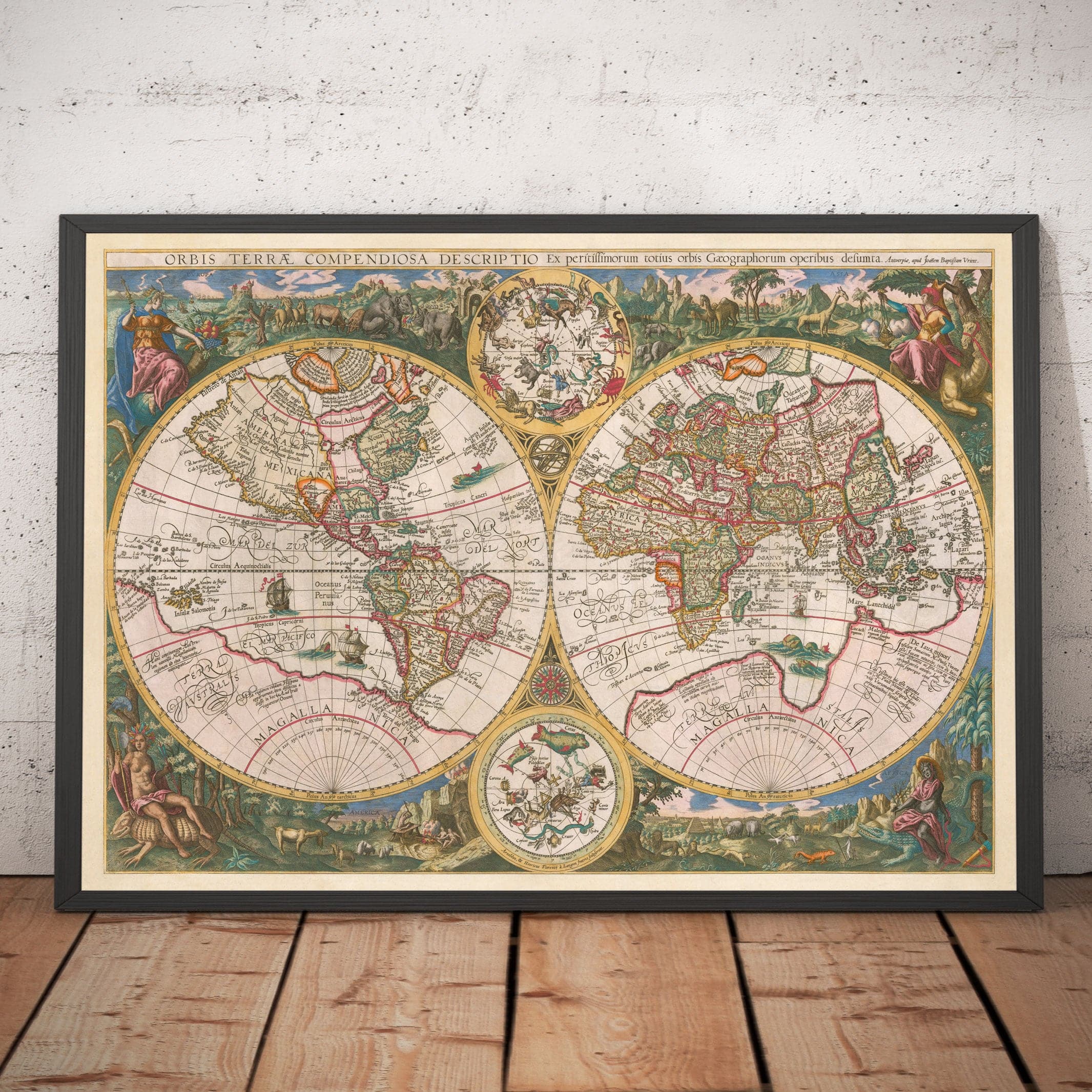 Old World Map, 1596, Atlas Map by Johannes Baptista Vrients – The ...