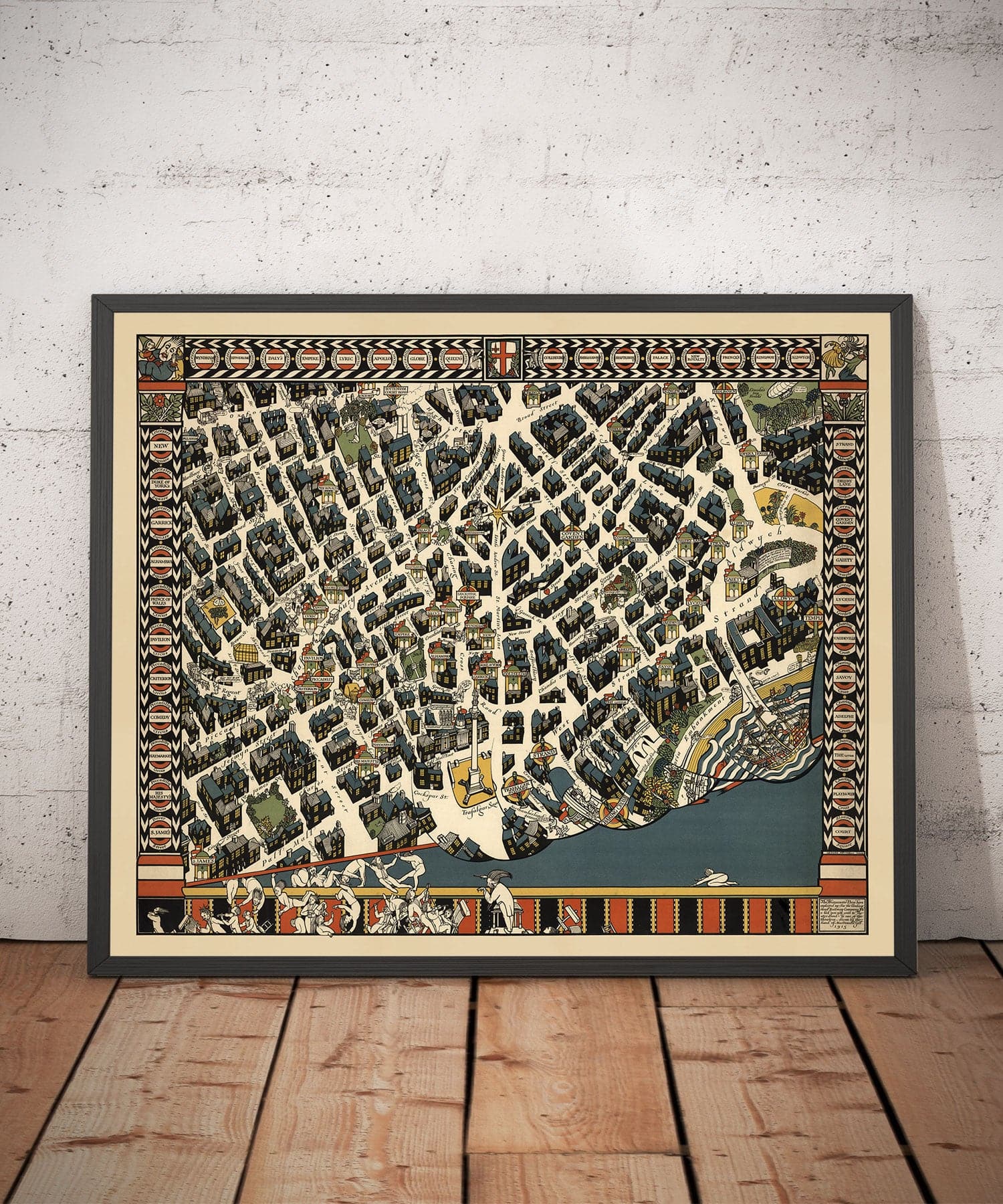 Old Map of London West End, 1915 par Max Gill - Carte de tube ...