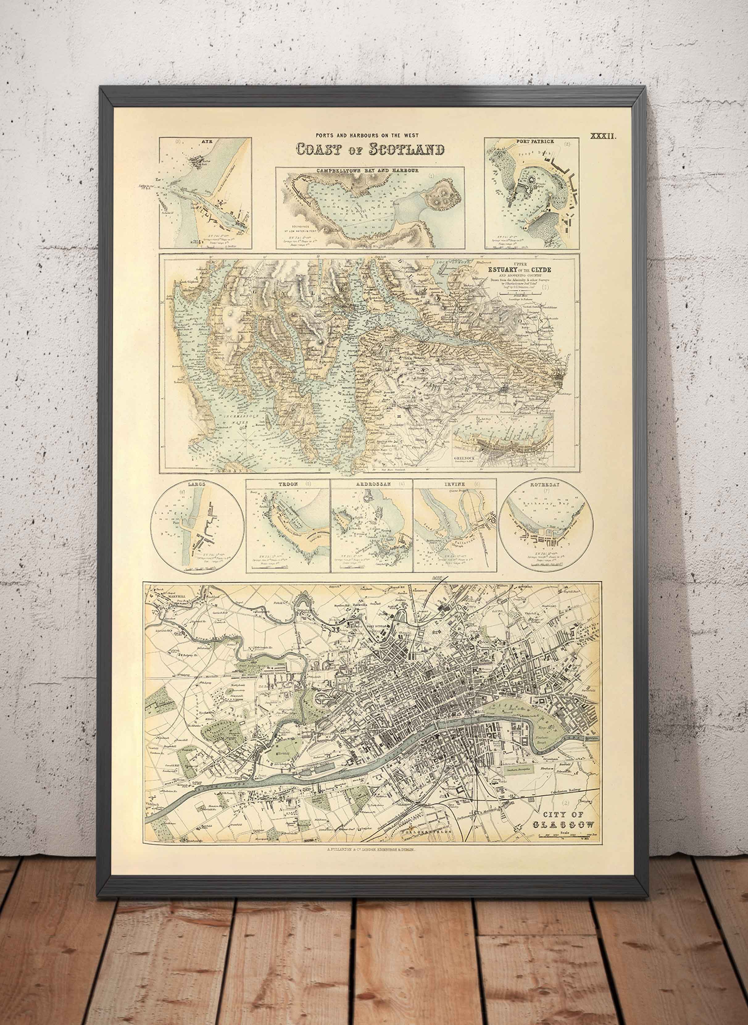 Old Map of the Ports & Harbours of the West Coast of Scotland, 1872 by ...